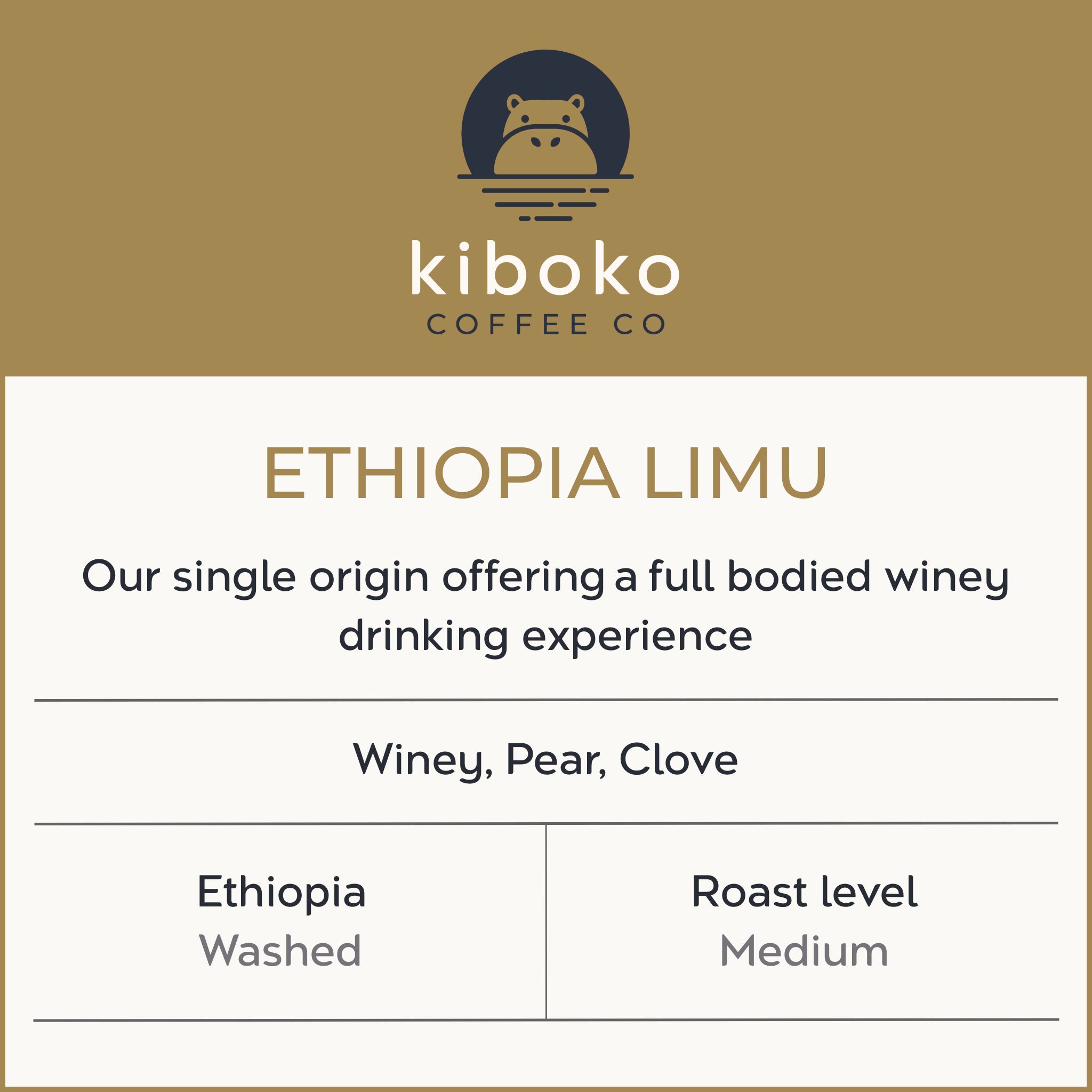 Ethiopia Limu Coffee Beans | Single Origin UK | Kiboko – Kiboko Coffee Co